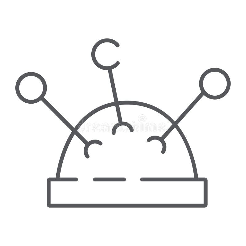 Sewing Pins. Vector Set of Different Pins for Sewing. Stock Vector ...