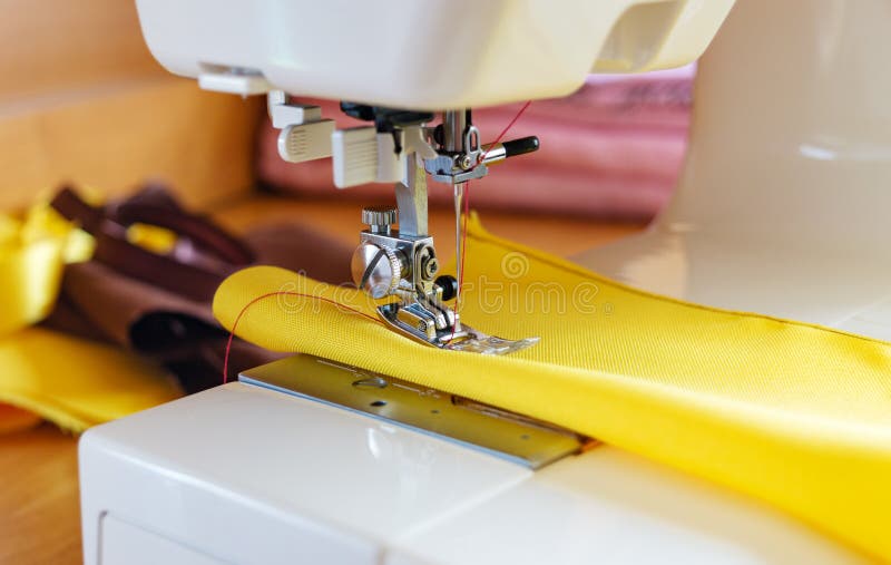 Sewing process stock image. Image of fabric, holding - 50649071