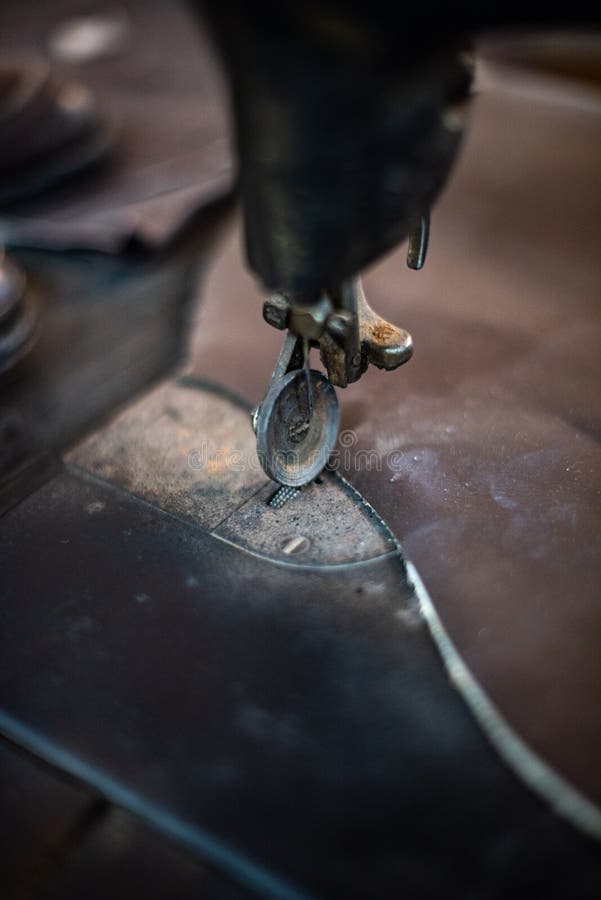 Sewing Process Machine Vintage Retro Dusty Rust Old Copy Space Stock ...