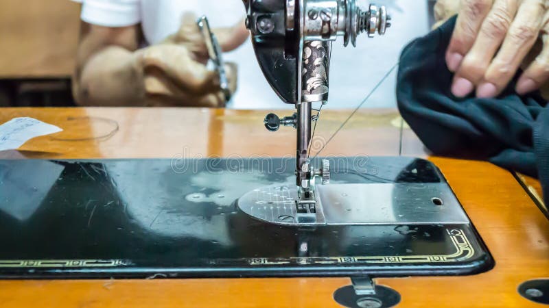 Sewing Process. stock image. Image of metal, antique - 73479409