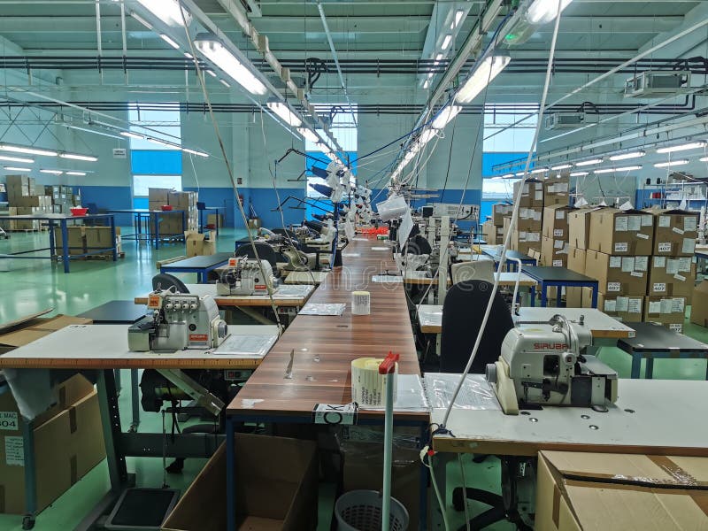 Sewing Production Factory stock photo. Image of machines - 177621320