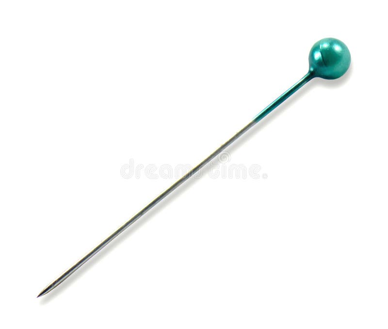 Sewing Push Pin on White Background Stock Photo - Image of craft, sharp ...