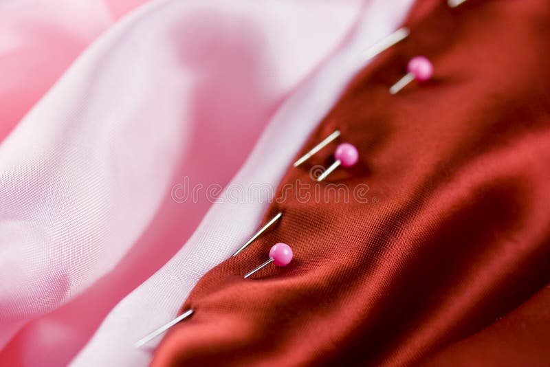 Sewing red detail stock image. Image of handwork, stitch - 7863053