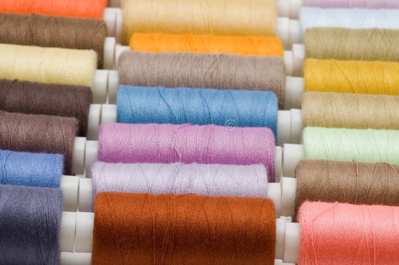 Sewing rolls stock image. Image of multicolored, sewing - 5531935