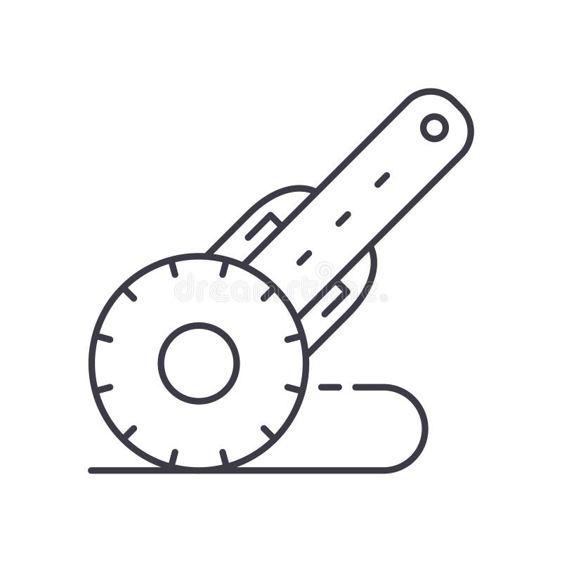 Sewing Rotary Cutter Icon, Black Vector Sign with Editable Strokes ...