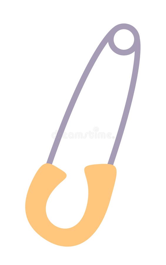 Sewing Safety Pin Design Element Stock Illustration - Illustration of ...