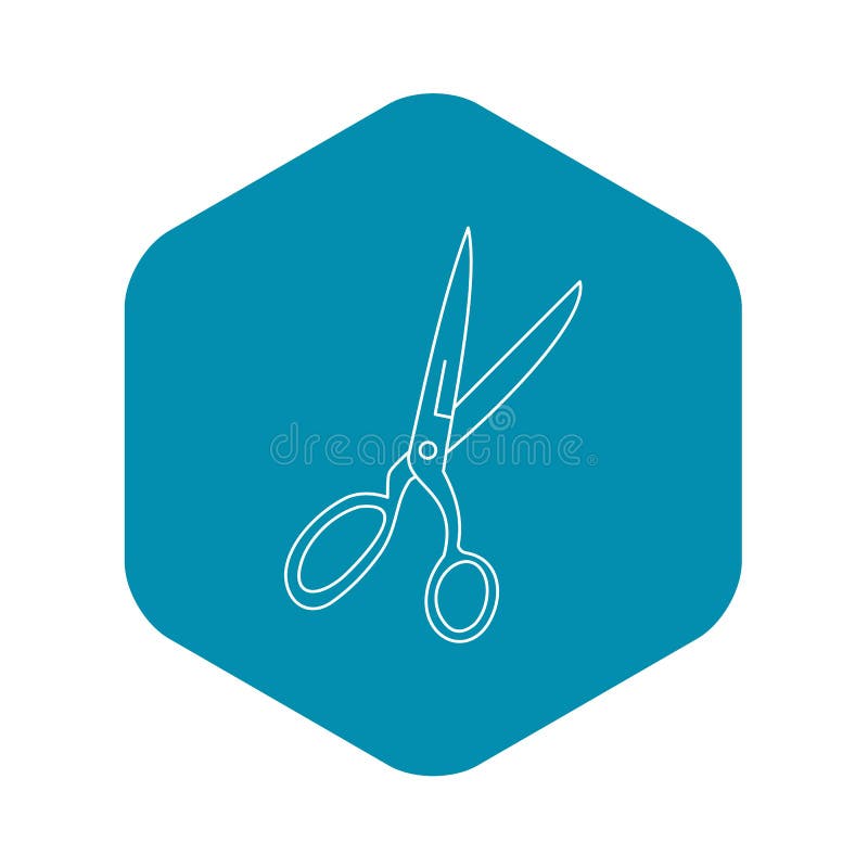 Sewing Scissors Icon, Outline Style Stock Vector - Illustration of ...