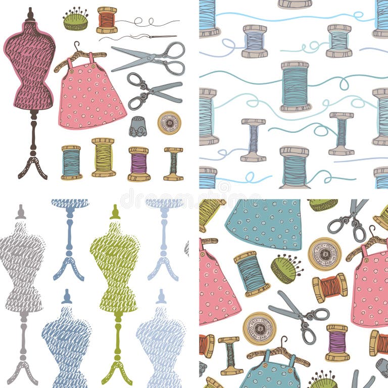 Girl Sewing Clip Art Stock Illustrations – 154 Girl Sewing Clip Art ...