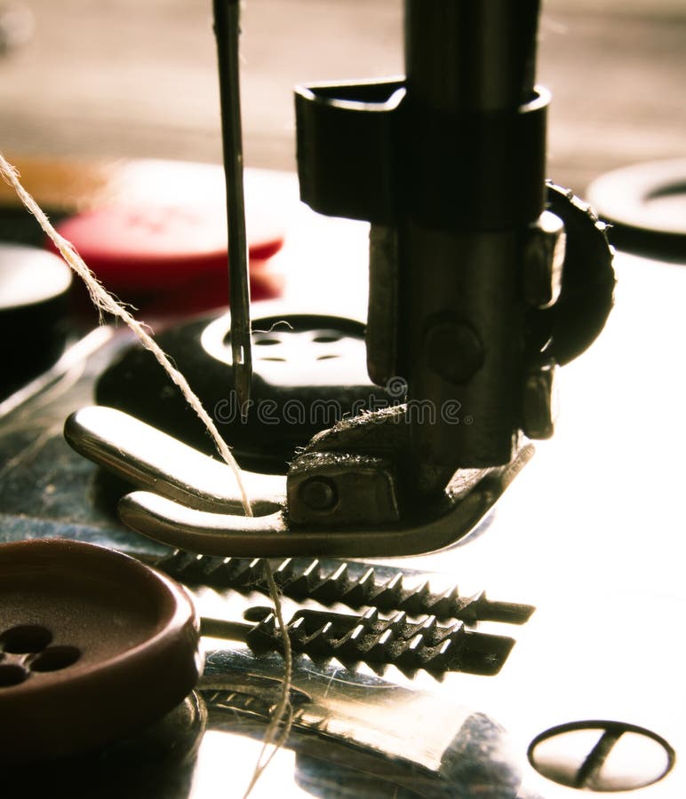 Sewing. Sewing Machine and Tools. Stock Image - Image of craftsmanship ...