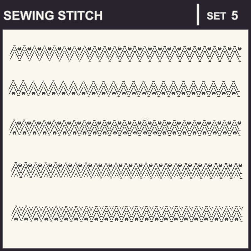 Sewing stitch borders stock illustration. Illustration of border - 67214821