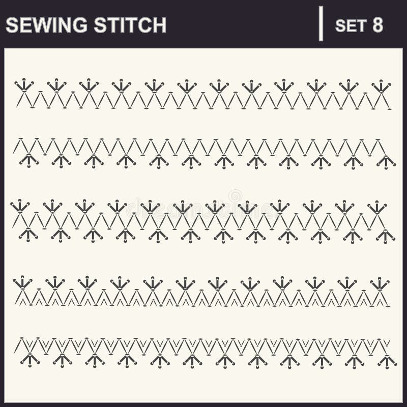 Sewing stitch borders stock illustration. Illustration of edge - 67214698