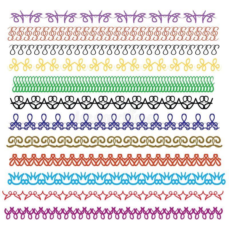 Sewing stitch borders stock illustration. Illustration of border - 67214821