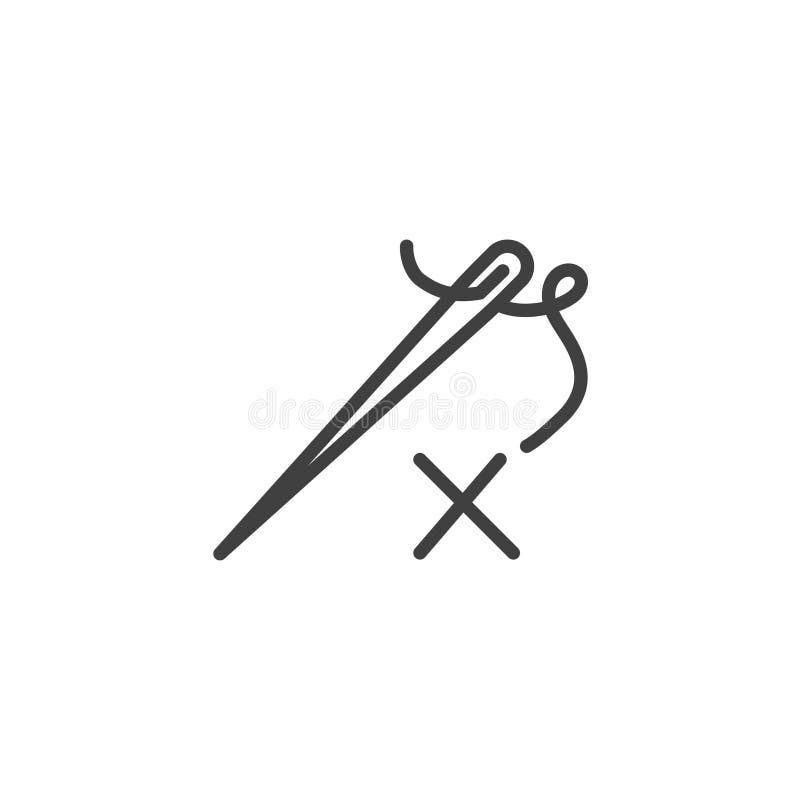 Sewing stitching line icon stock vector. Illustration of logo - 294457364