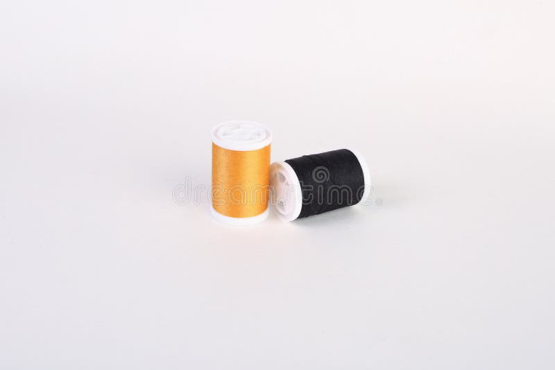 Sewing String Stacked Up on White Back Ground Stock Image - Image of ...