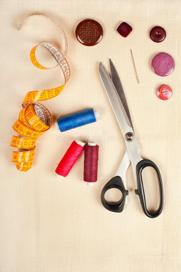 Sewing supplies stock image. Image of accessories, fiber - 18600143