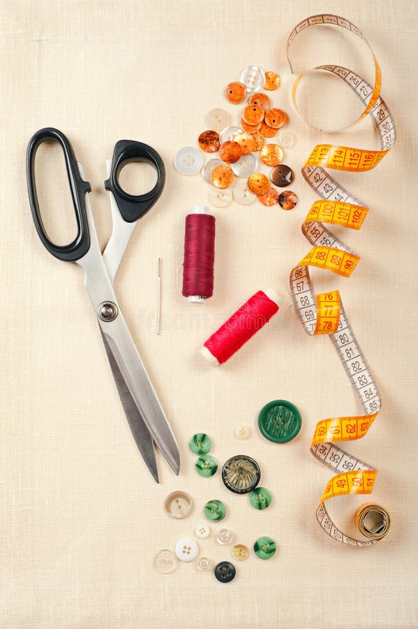 Sewing supplies stock image. Image of collection, habit - 18600167