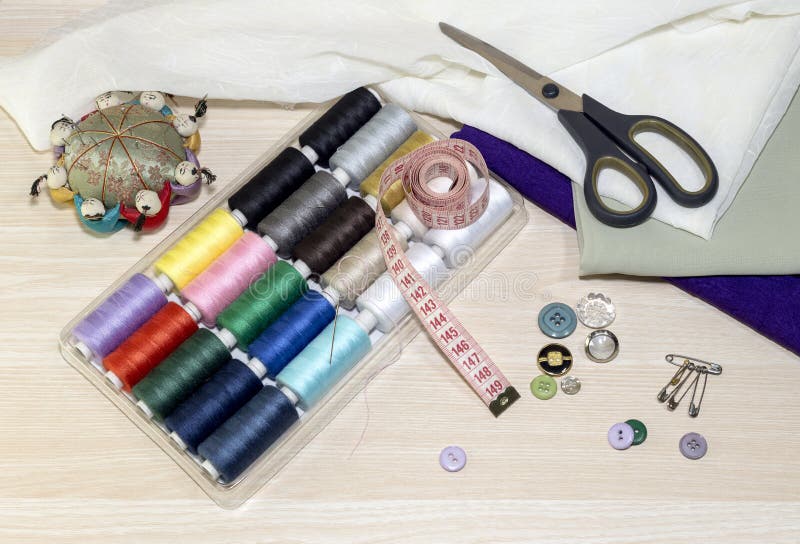 Sewing Supplies stock image. Image of packaging, clothing - 95317335