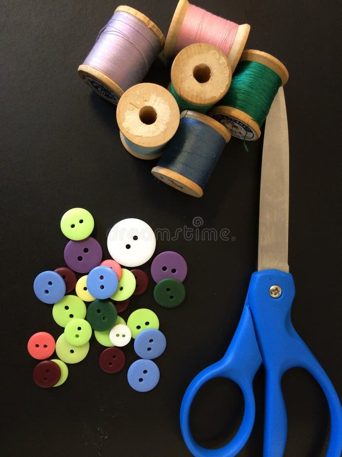 Sewing supplies stock photo. Image of sewn, sewing, scissors - 53407384