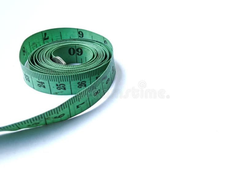 Sewing Tape Measure Green Color Stock Image - Image of isolated, sewing ...