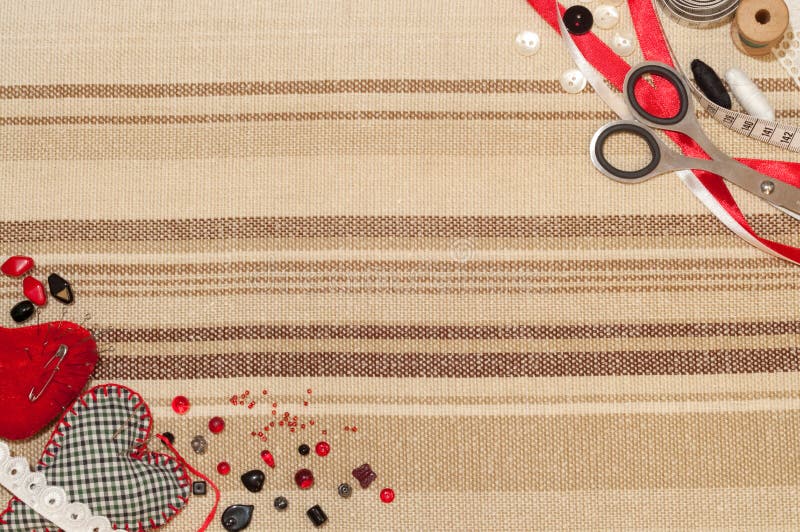 Sewing theme stock photo. Image of white, button, scissors - 45590980