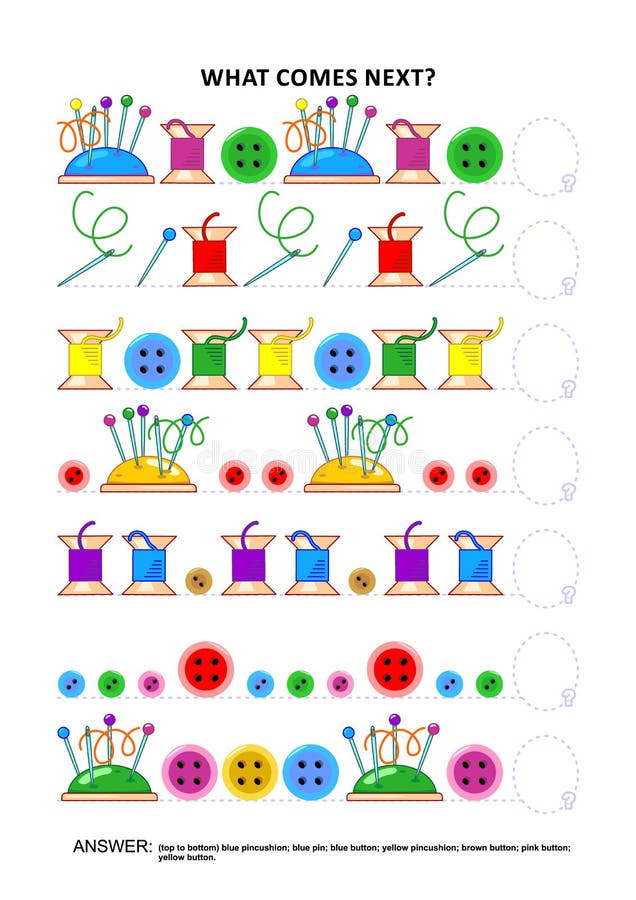 Sewing Themed Educational Logic Game - Sequential Pattern Recognition ...