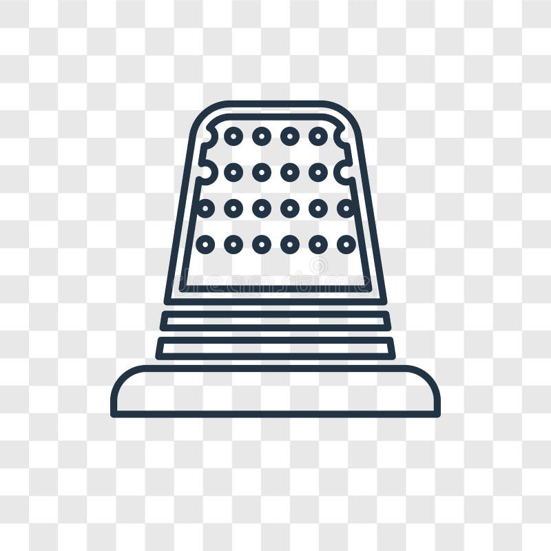 Sewing Thimble Concept Vector Linear Icon Isolated on Transparent ...