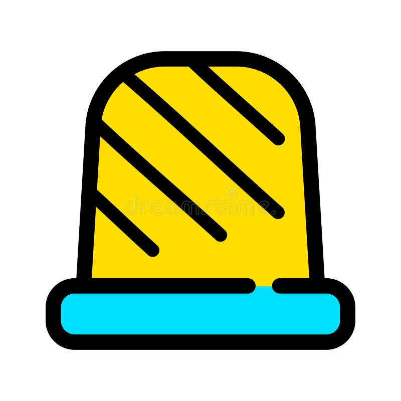 Sewing Thimble Concept Vector Linear Icon Isolated on Transparent ...