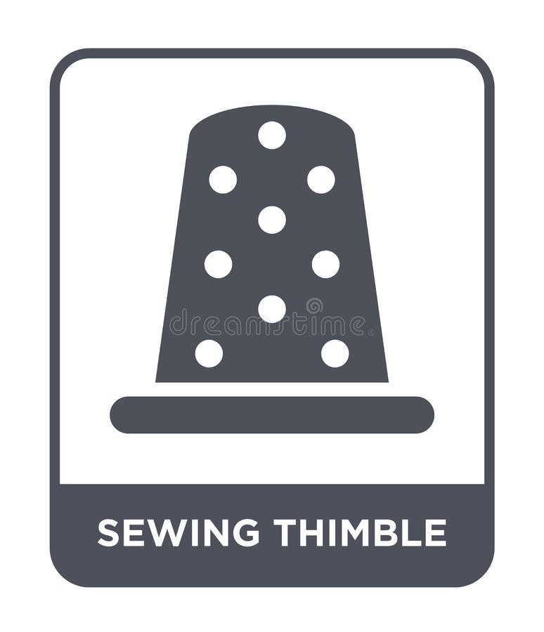 Sewing Thimble Icon in Trendy Design Style. Sewing Thimble Icon Isolated on White Background ...
