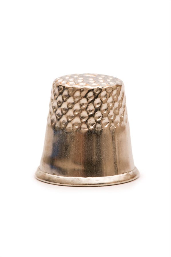 Thimble stock image. Image of close, equipment, silver - 23981705