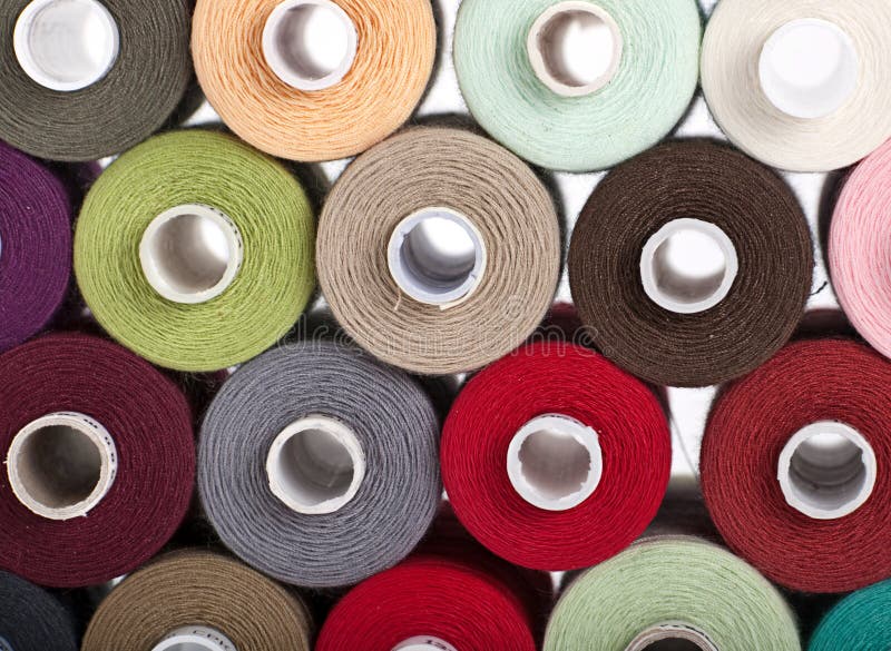 Red sewing thread stock image. Image of closeup, floss - 111739185