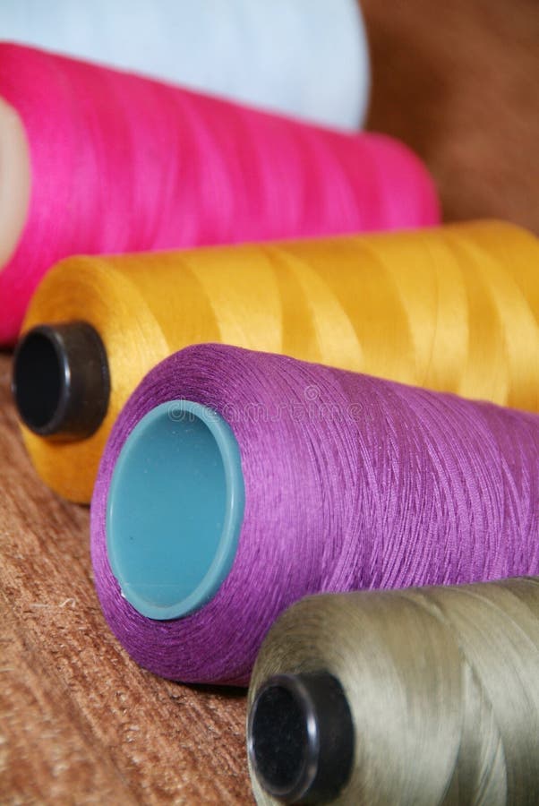 Sewing thread stock image. Image of seam, gray, yellow - 6860829
