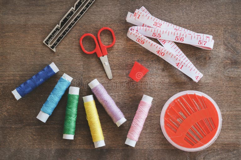 Sewing Thread and Accessories Stock Image - Image of thread, sewing ...