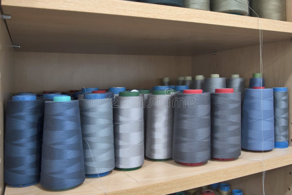 Sewing Thread Cones Closeup Stock Photo - Image of cloth, handmade ...