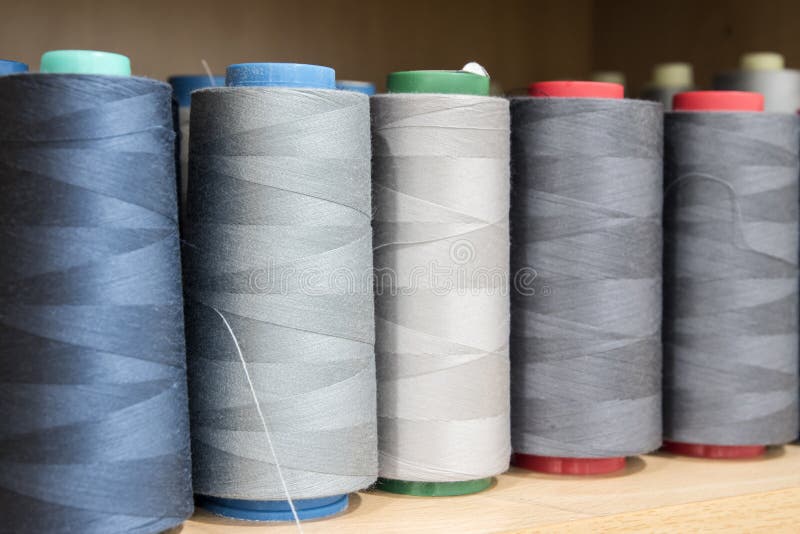 Sewing Thread Cones Closeup Stock Image - Image of shade, fashion ...