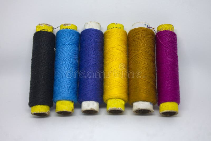 Sewing Thread in Different Colors Stock Photo - Image of color ...