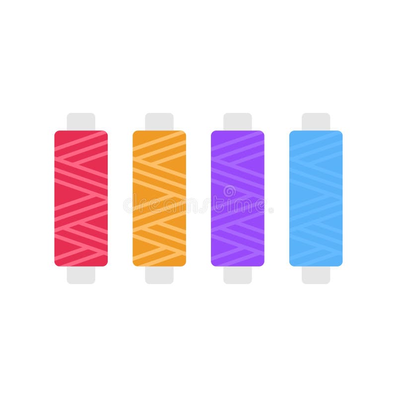 Sewing Thread Flat Illustration. Clean Icon Design Element on Isolated ...