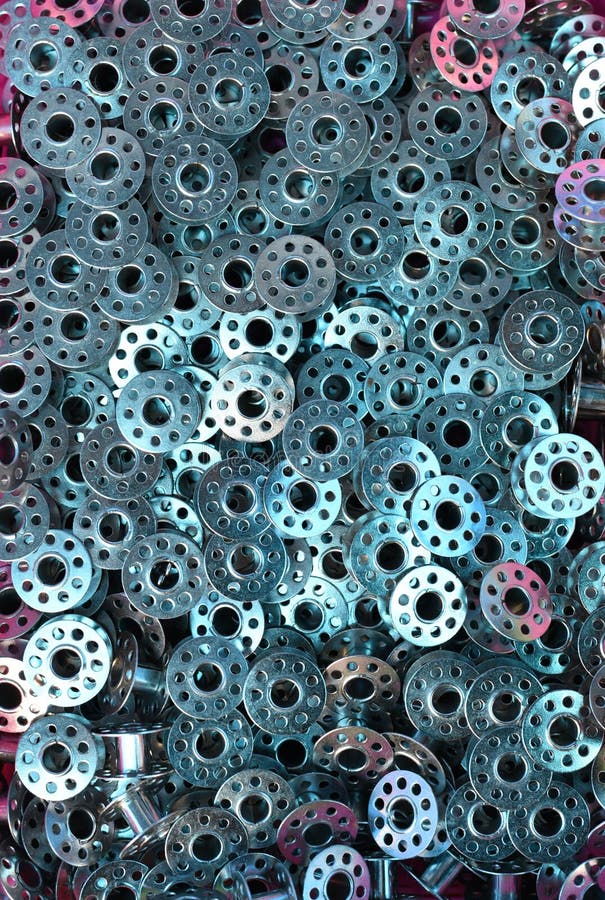 Sewing Thread Holder Metal Shiny Rings Stock Photo - Image of female ...