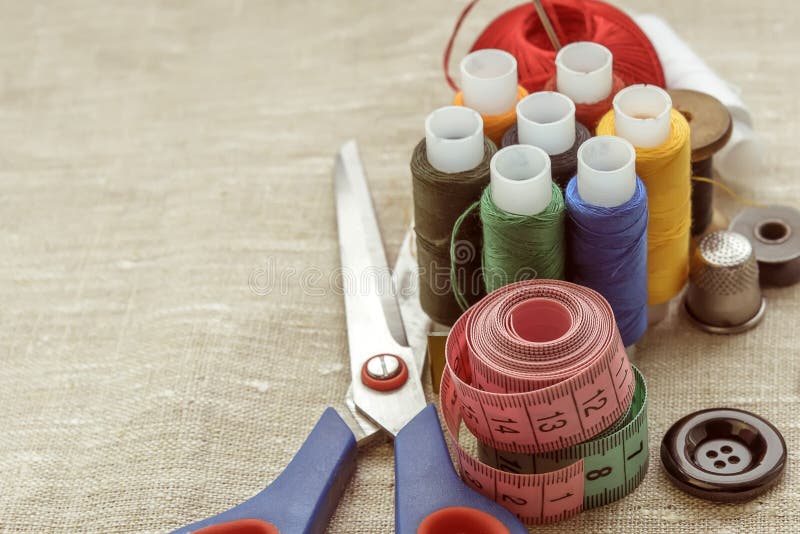 Sewing Thread and for Knitting, Composition of Seamstress Stock Photo ...