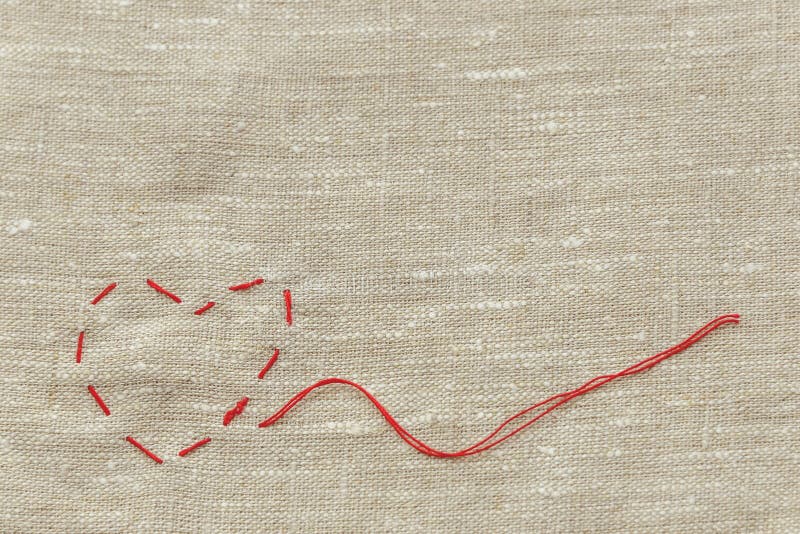 Sewing Thread and for Knitting, a Red String in the Form of a Medical ...