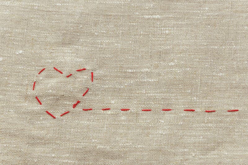 Sewing Thread and for Knitting, a Red String in the Form of a Medical ...