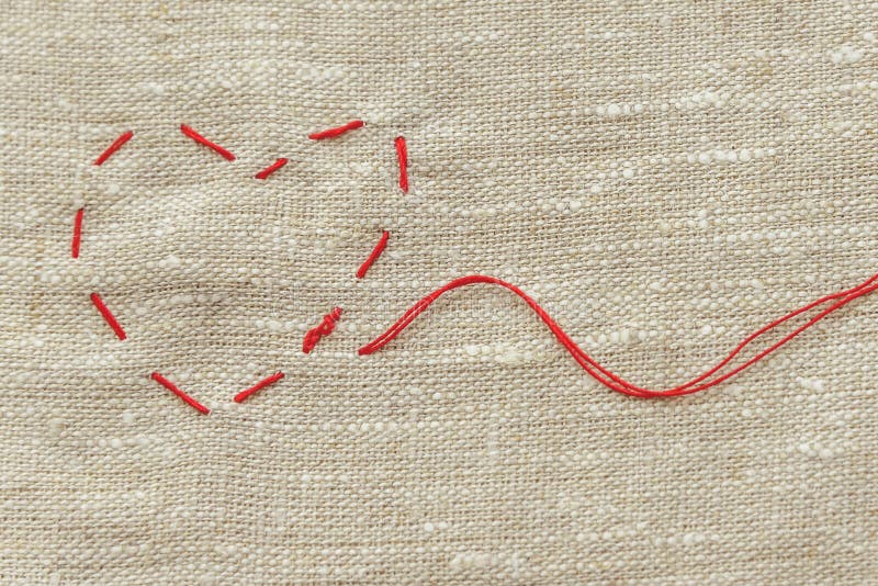 Sewing Thread and for Knitting, a Red String in the Form of a Medical ...