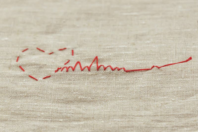 Sewing Thread and for Knitting, a Red String in the Form of a Medical ...