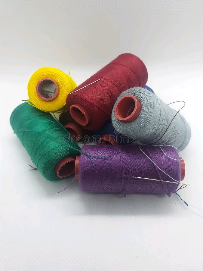 Sewing Thread of Many Colors Stock Photo - Image of pattern, sewing ...