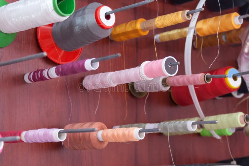 Sewing thread stock image. Image of green, wool, closeup - 49212201