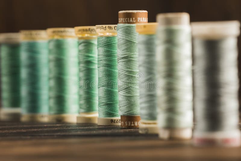 Sewing Thread Reels. High Quality Photo Stock Photo - Image of bobbin ...