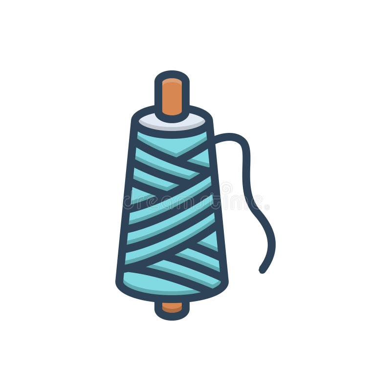 Color Illustration Icon for Sewing Thread Spool, Sewing and Tailor ...