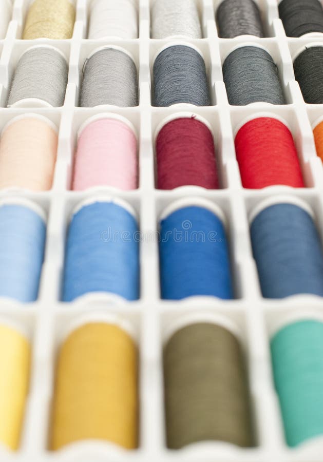 Sewing thread spools stock image. Image of leisure, assortment - 14248323