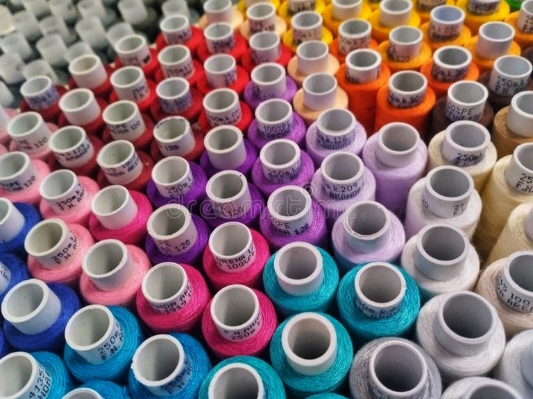 Sewing Thread Spools in a Box Stock Image - Image of food, crafts ...