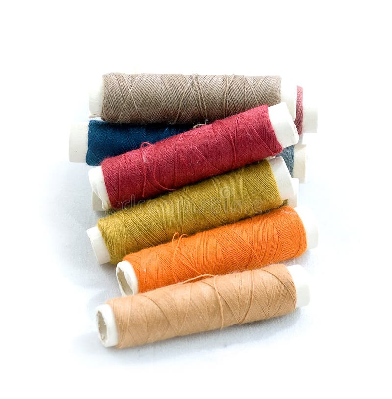 Sewing stock image. Image of thread, green, items, white - 12950605