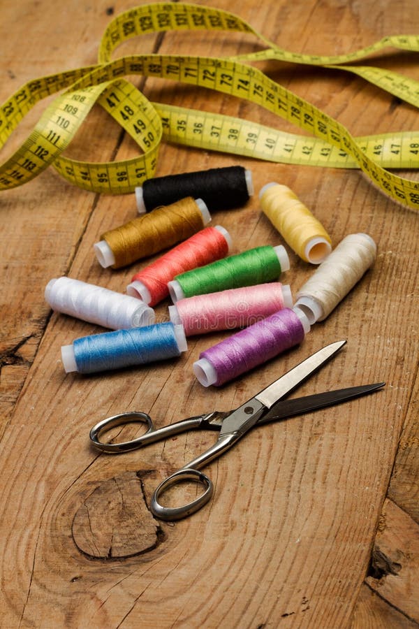 Sewing Thread and Sewing Accessories Stock Image - Image of pattern ...
